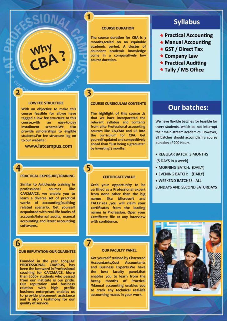 Certified Business Accounting (CBA) - IAT Professional Campus
